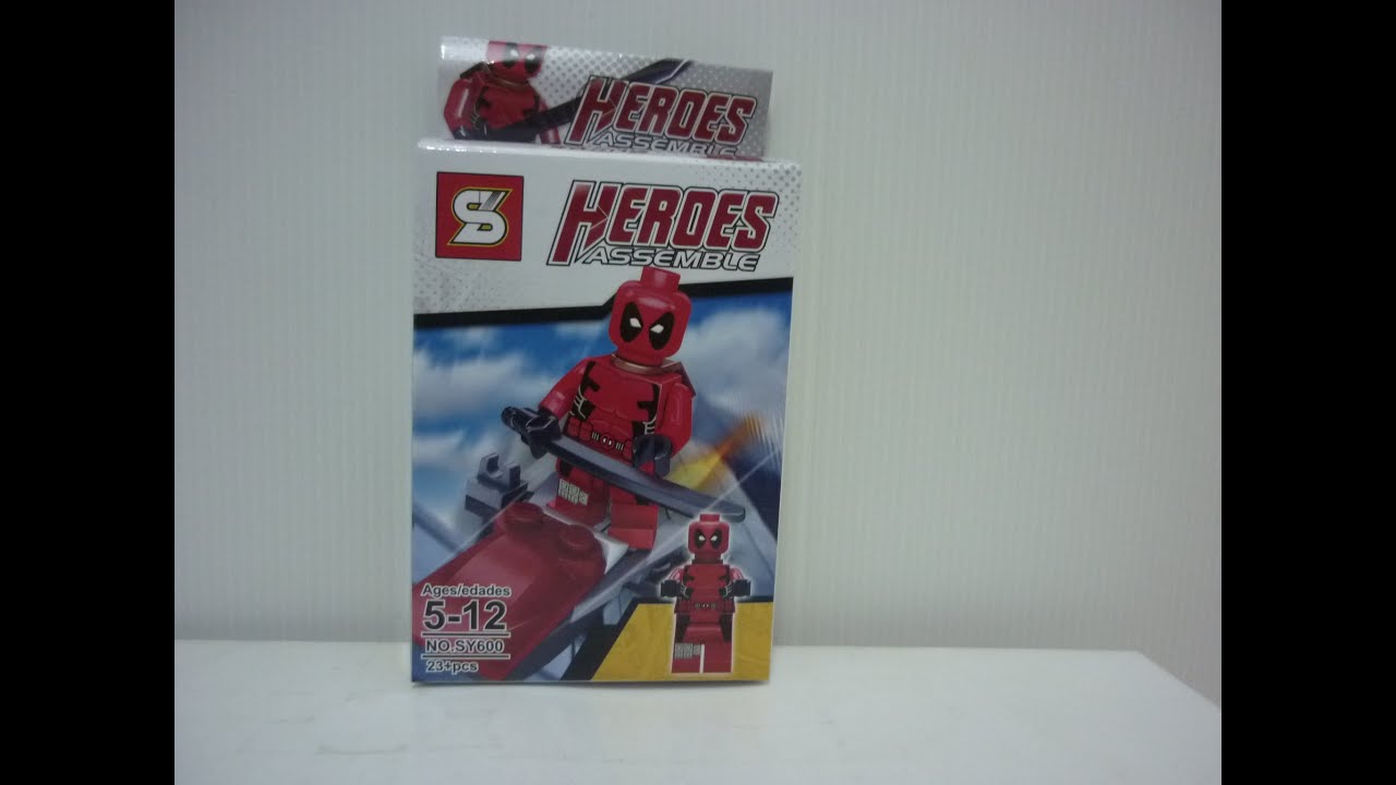 Sheng Yuan Lego Bootleg Deadpool minifigure set SY600 review - YouTube
