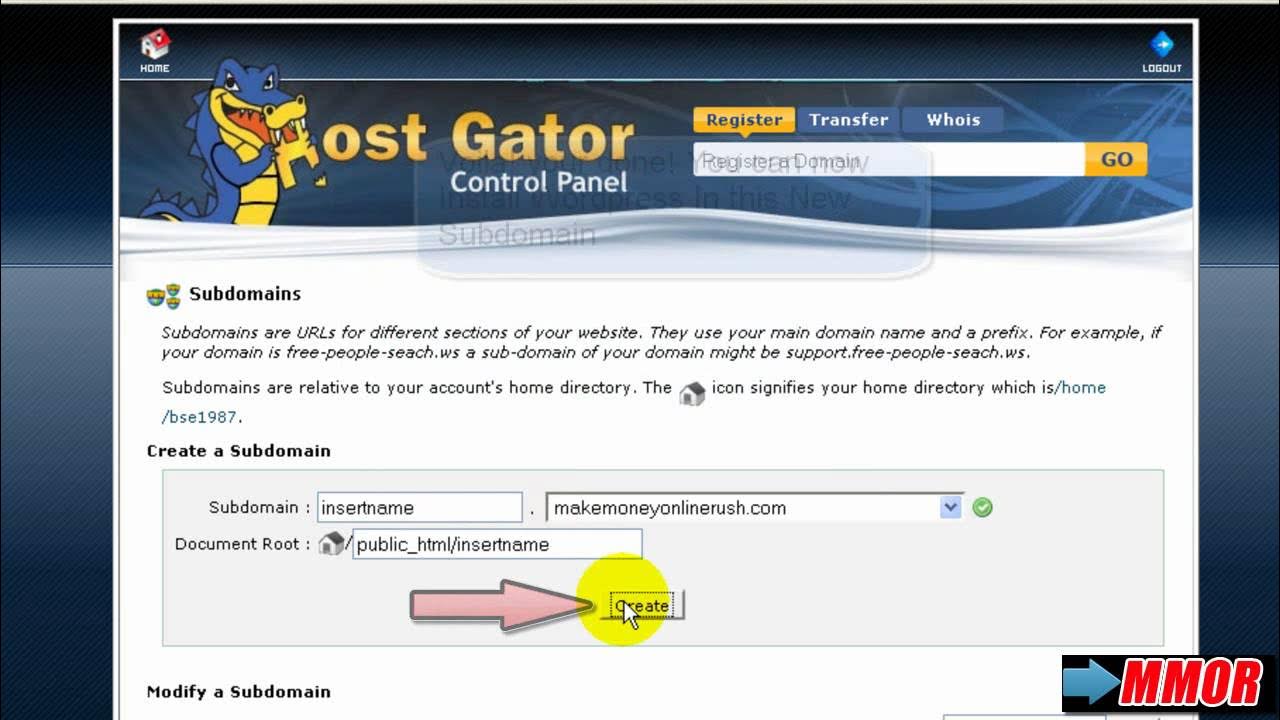 Hostgator Tutorial: How To Create a Subdomain - YouTube