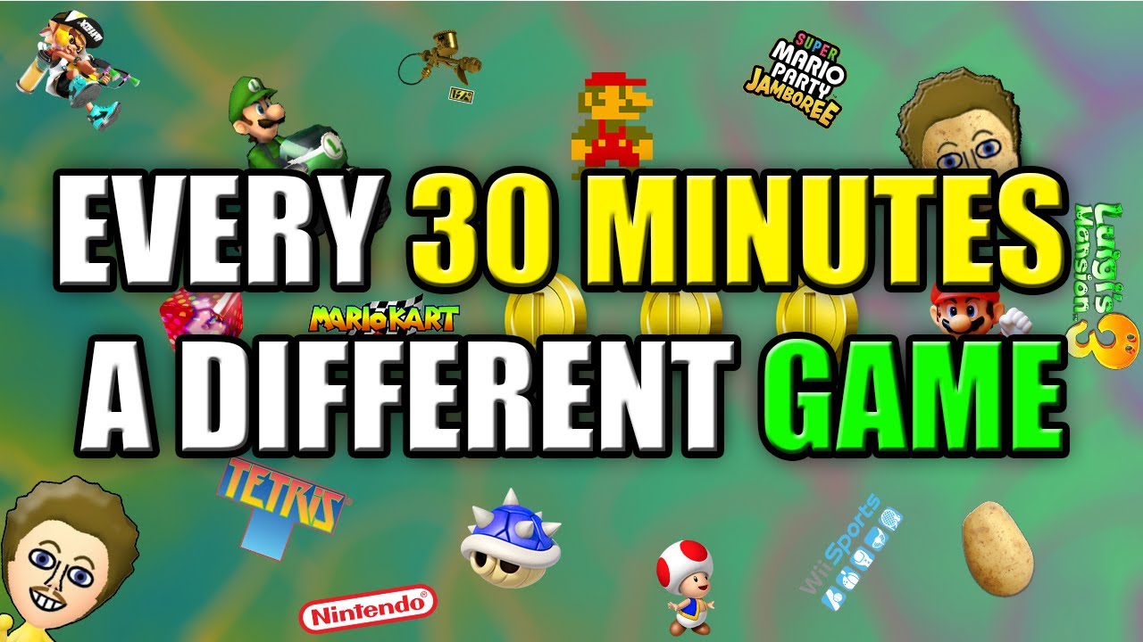Playing A Different Game Every 30 Minutes - YouTube