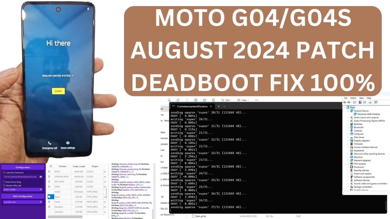 Moto G04/G04S August 2024 Patch Deadboot Fix 100% | Moto G04/G04S After Frp Dead Fix - YouTube