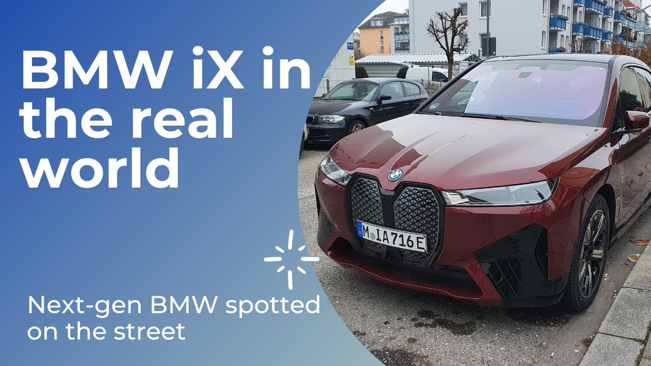 Aventurine Red BMW iX spotted on the street - First Look - YouTube