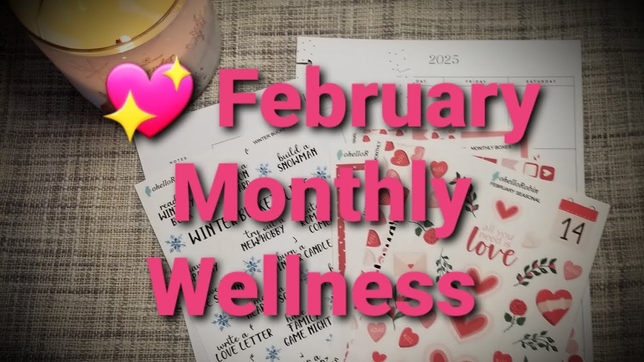 Plan With Me February Monthly- Wellness - YouTube