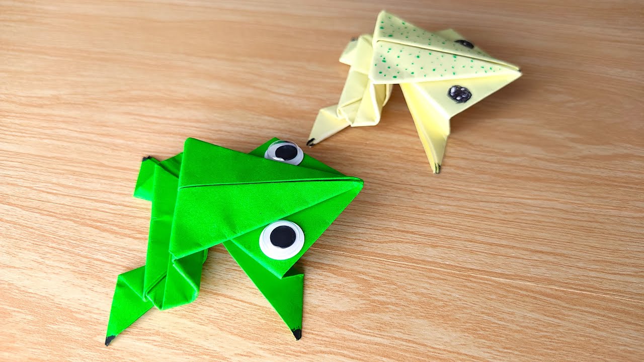 Rana de papel 🐸 Origami 🐸 Papiroflexia - YouTube