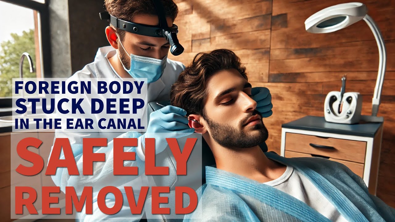Hygroscopic Foreign Body stuck deep in the ear canal adherent to Ear ...