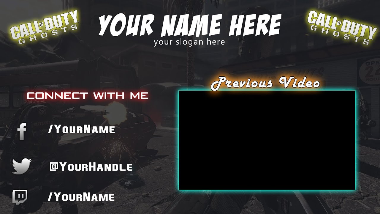 *NEW* Call of Duty Video OUTRO Image! [FREE DOWNLOAD] [PSD] - YouTube