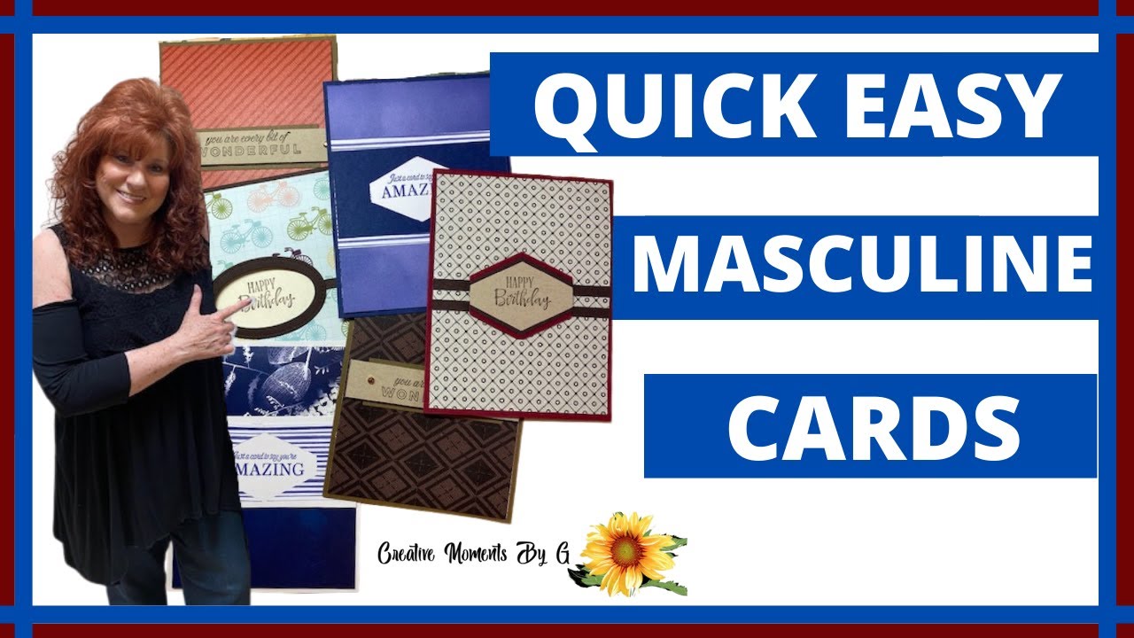 🔴Quick and Easy Masculine Cards - YouTube
