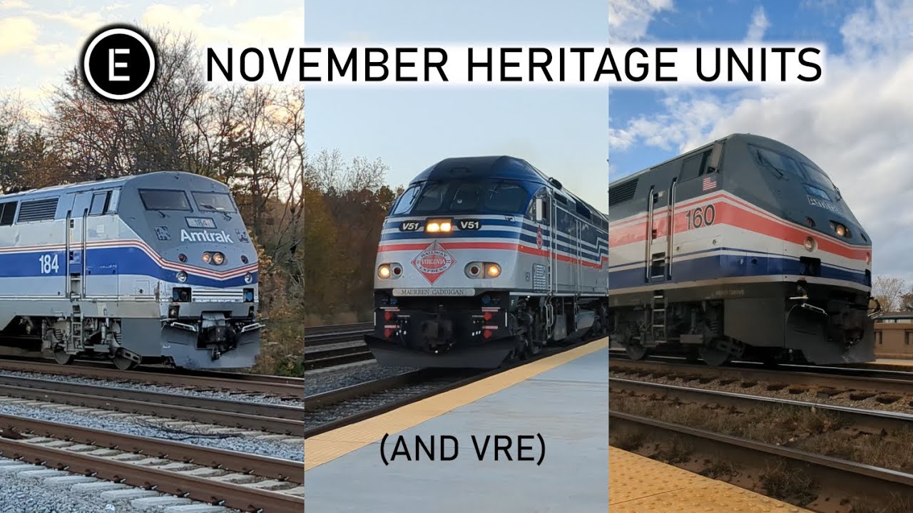 Saw My Two Favorite Amtrak Heritage Units in Three Days... - YouTube