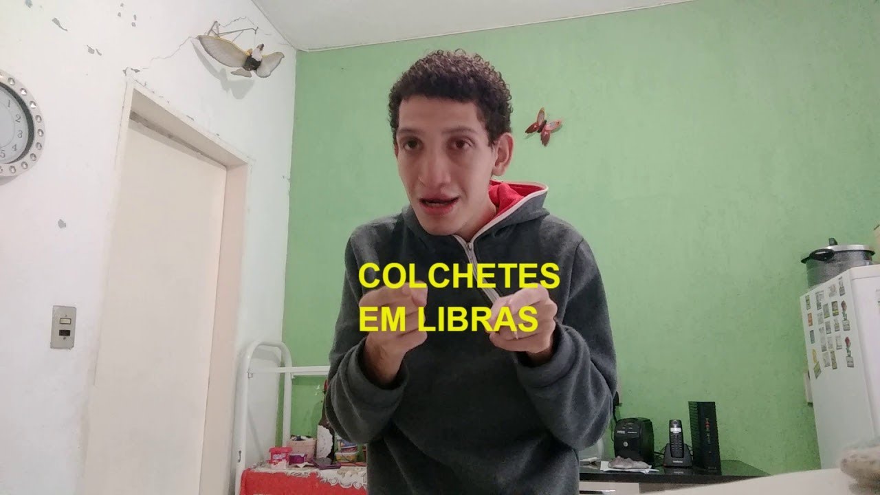 Sinal de COLCHETES " [ ] " em LIBRAS - YouTube