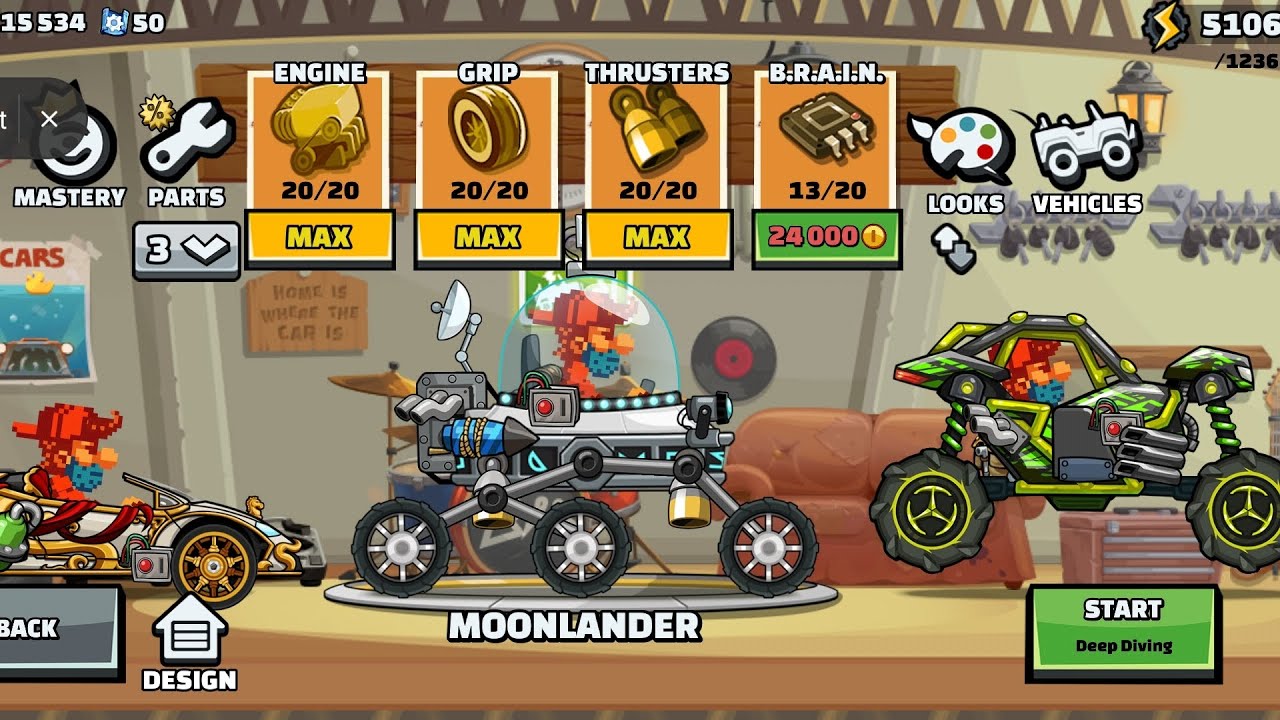 maxing 3/4th of the moonlander in hcr2! + featured challenges + ads ...