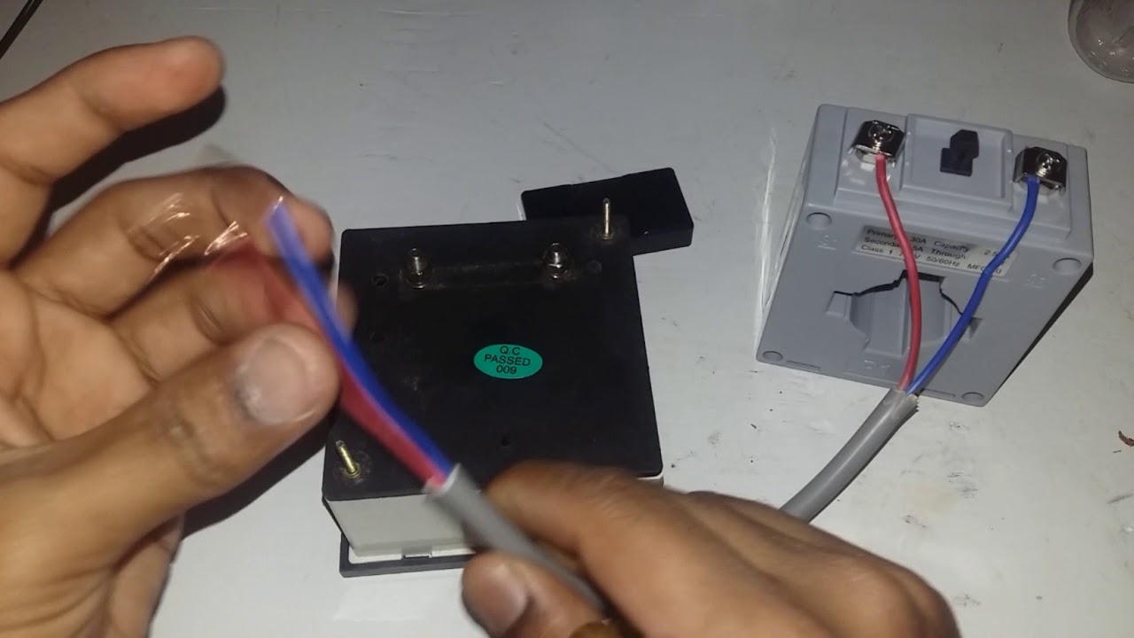 How to connect Ampere meter with CT and Measure ampere, Ampere meter ...