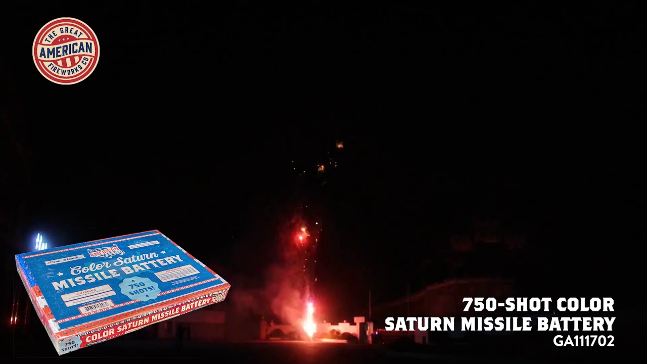 750-Shot Color Saturn Missile Battery by The Great American Fireworks ...