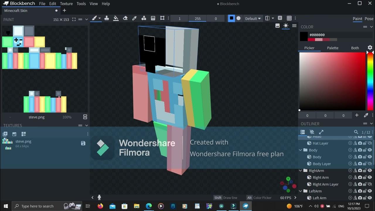 Part 3 Blockbench Minecraft Texture Test Tutorial - YouTube
