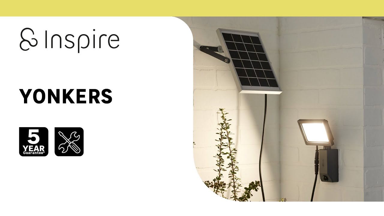 Installer et utiliser le luminaire solaire INSPIRE Yonkers - YouTube