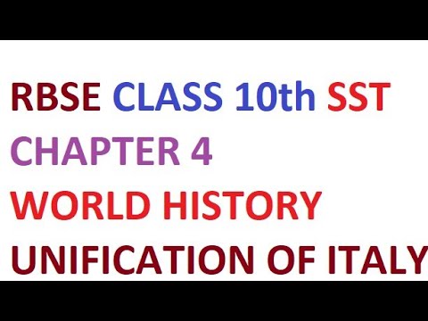 RBSE CLASS 10 UNIFICATION OF ITALY CHAPTER 4 - YouTube