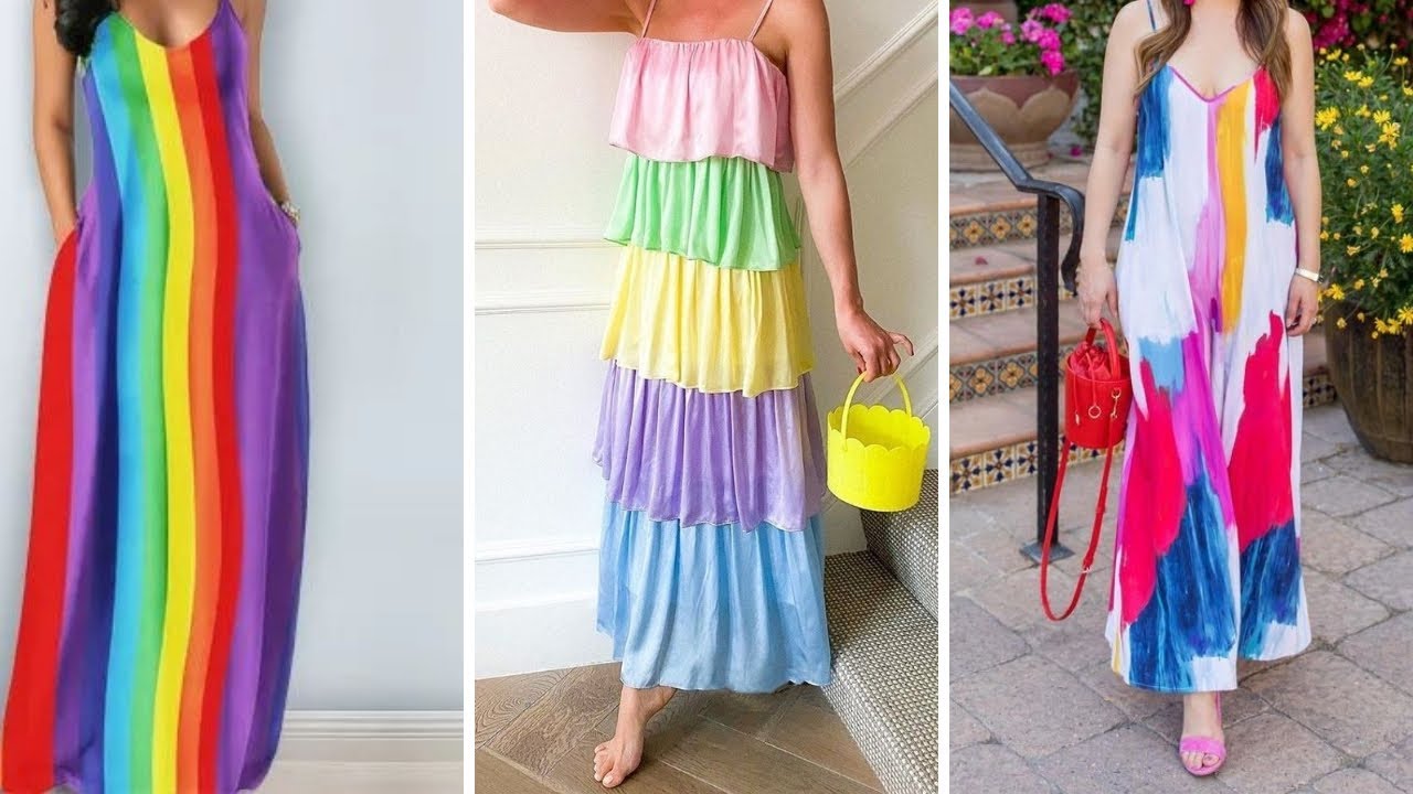 Stylish Colourful Dresses for Ladies - YouTube