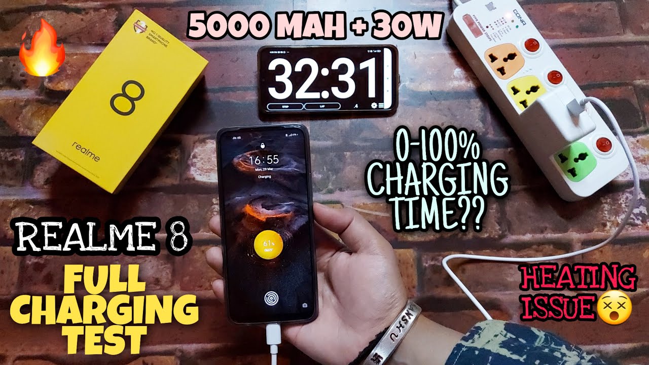 Realme 8 Full Charging Test from 0-100% : 5000mAh + 30w | Realme 8 ...