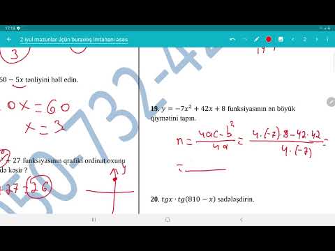 2 iyul əvvəlki illərin məzunları üçün buraxılış imtahanı.