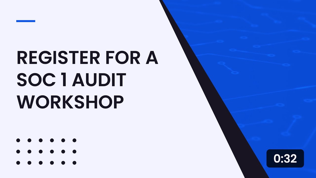 Register for a SOC 1 Audit Workshop - YouTube