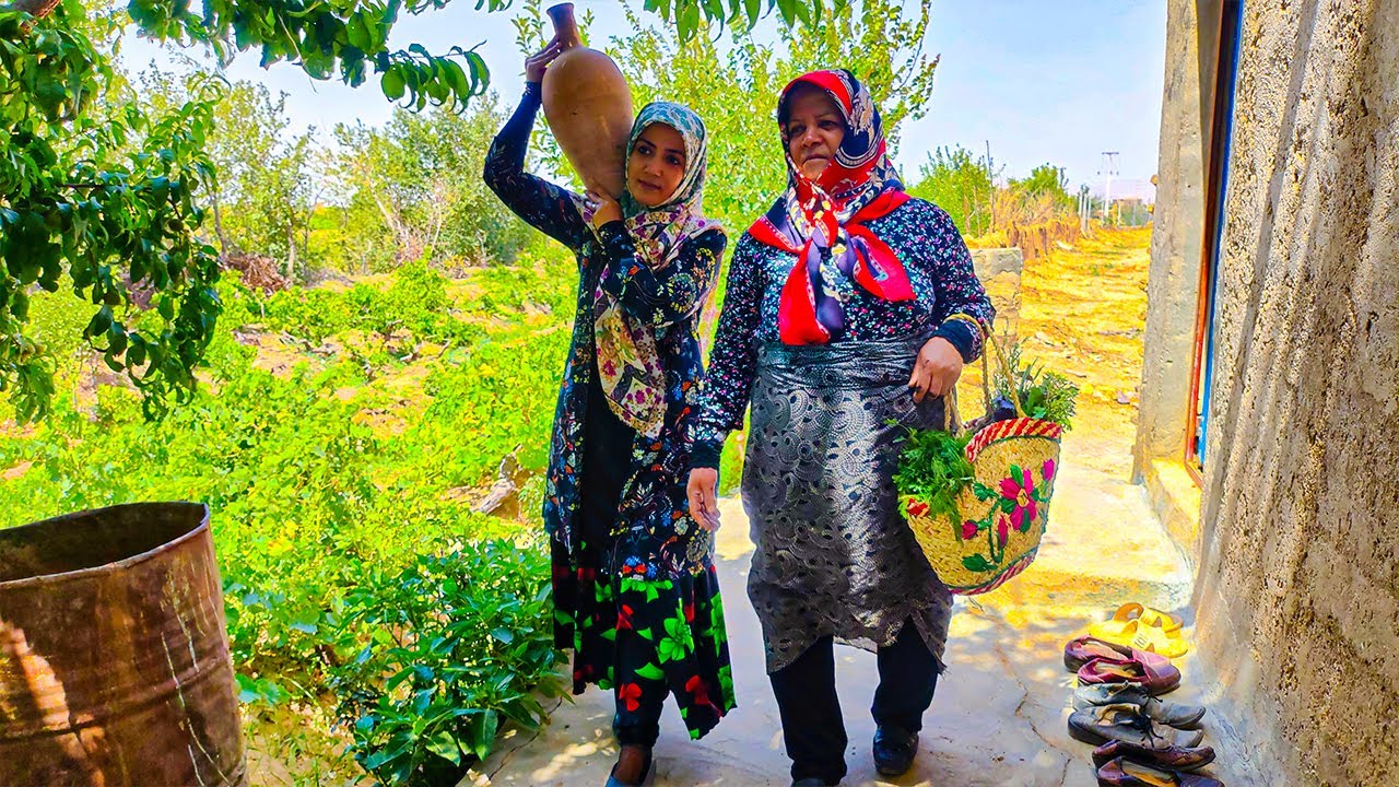 beautiful rural life of dashtabii women | hardworking Iranian village ...