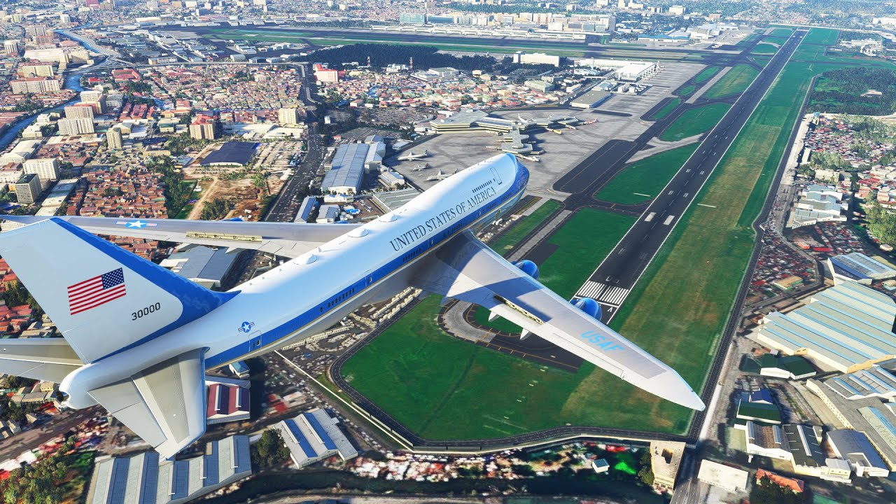 Extreme Landing Giant Boeing 747 at Manila Airport MFS2020 - YouTube