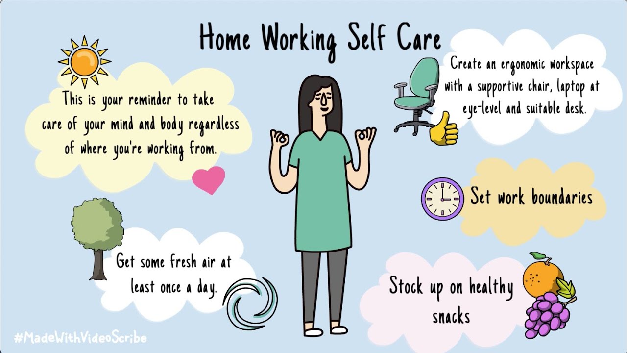 Home Working Self Care Video Template | VideoScribe - YouTube