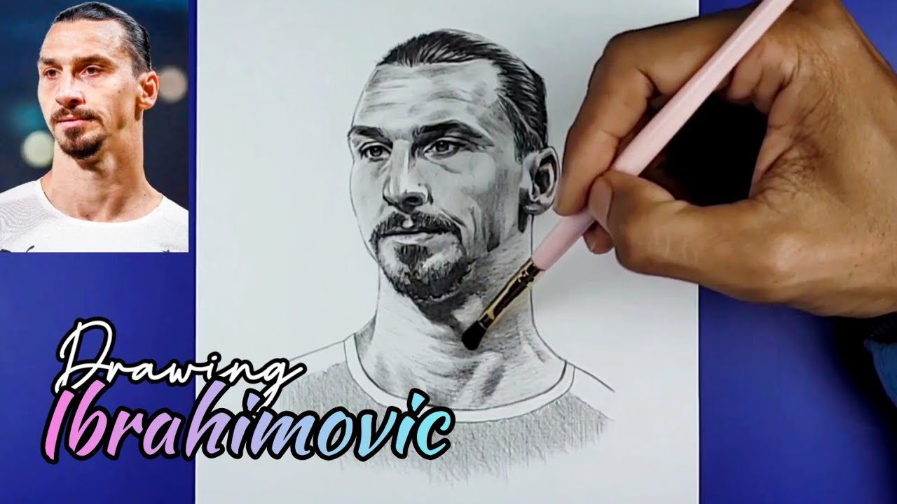 Drawing Zlatan Ibrahimovic from AC Milan FC - YouTube