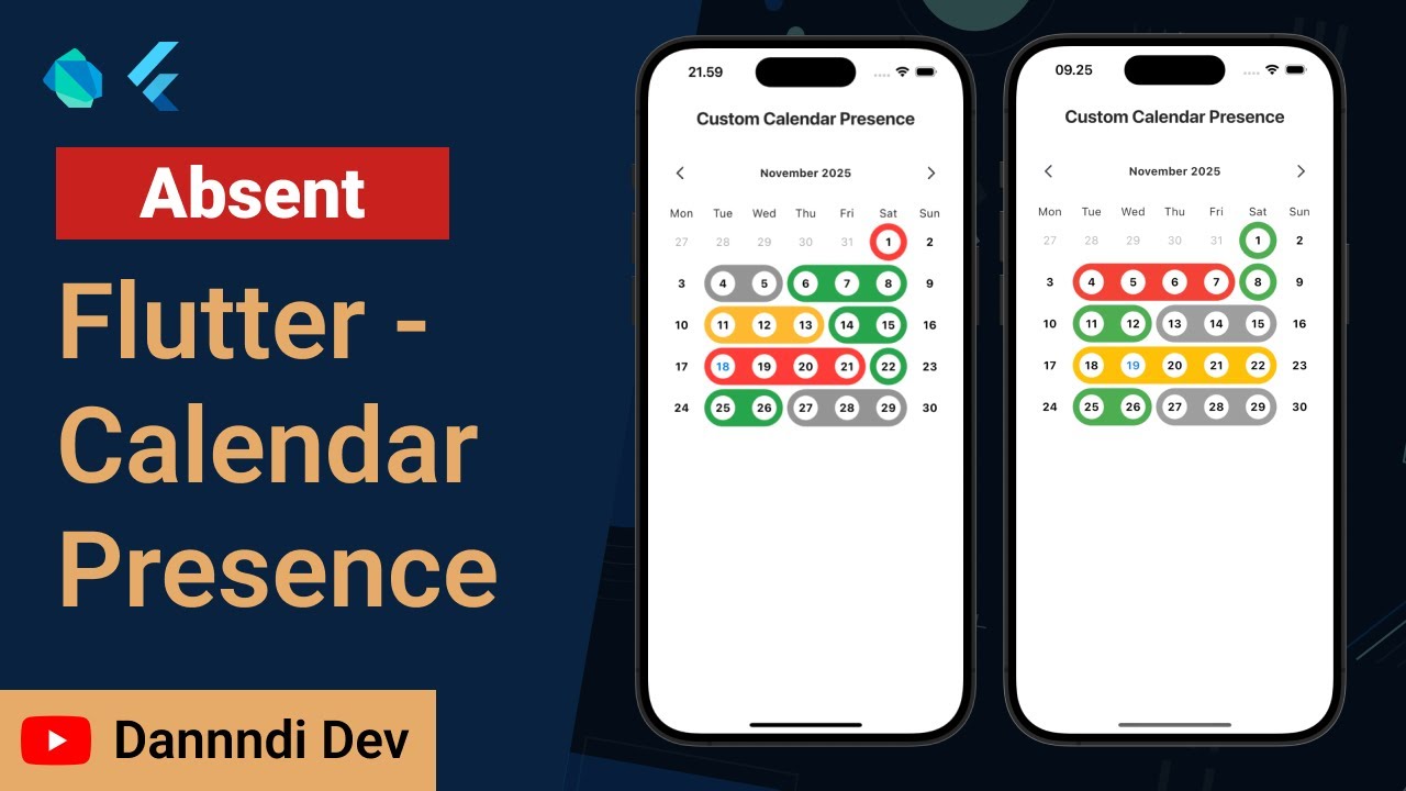Bikin Custom Calendar Flutter dari Nol! Tampilkan Absensi Siswa ...