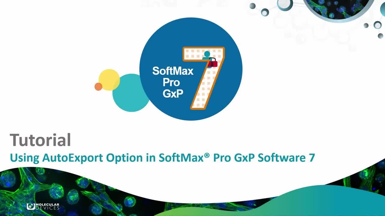 Using AutoExport Option in SoftMax Pro GxP Software 7 - YouTube