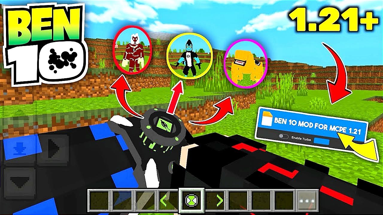 Best Ben 10 Mod For Minecraft Pe 1.21|| Ben 10 Mod For Mcpe 1.21.51 ...