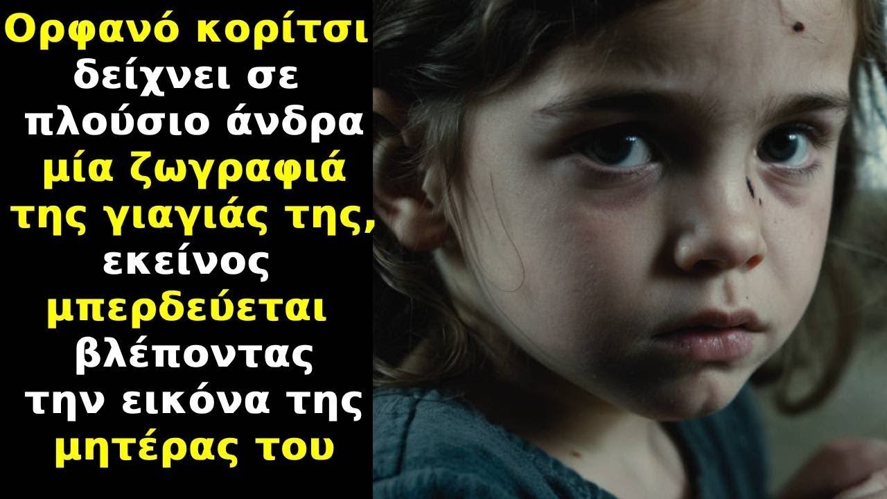 Ορφανό κορίτσι δείχνει σε πλούσιο άνδρα μία ζωγραφιά της γιαγιάς της ...