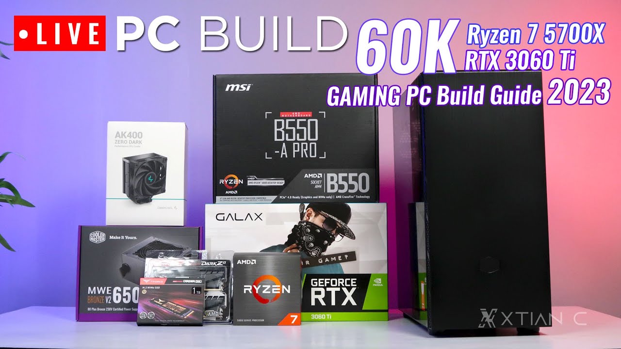 LIVE Streaming: Building PHP 60K Ryzen 7 5700X + RTX 3060 Ti Gaming PC ...