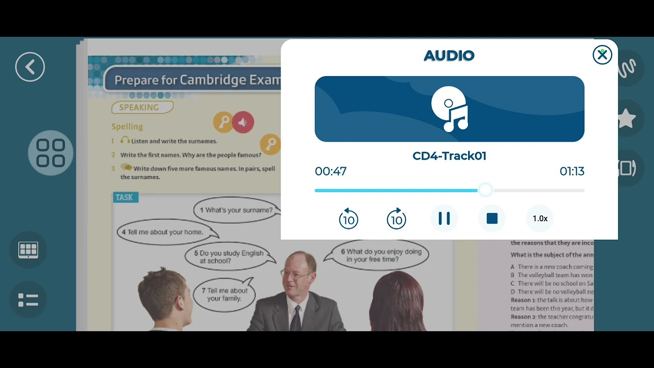 Achievers 7: Prepare for Cambridge Exam Unit 1 Listening trang 122 ...