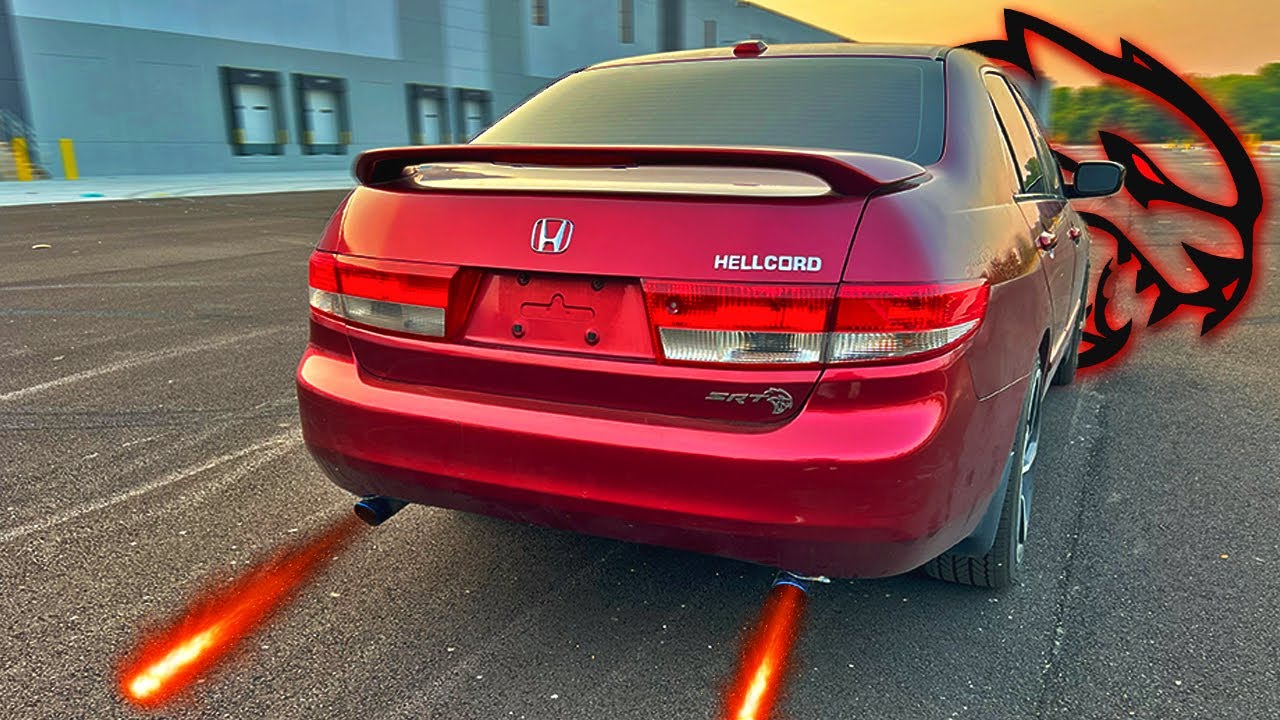 I BURBLE TUNED my HELLCAT SWAPPED Honda Accord - YouTube