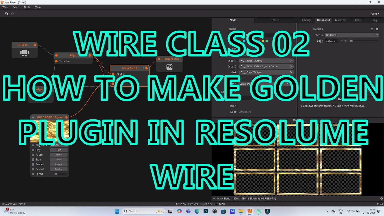 Wire Class 02 . How To Make Golden Plugin In Resolume Wire. resolume ...
