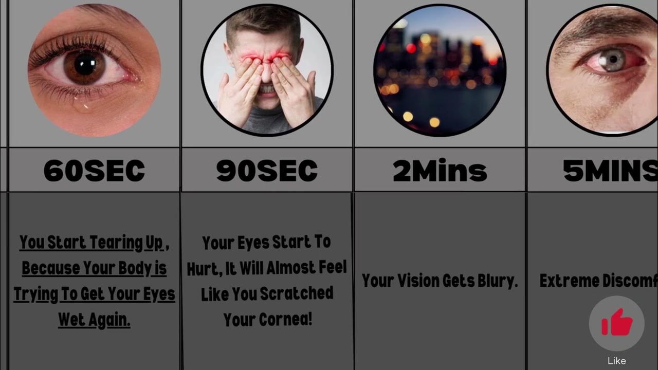 Comparison: What Happens If You Stop Blinking - YouTube