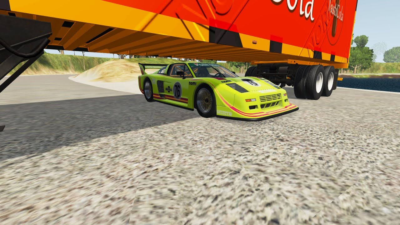 Cars vs Semi Trailer Trucks - BeamNG Drive - YouTube