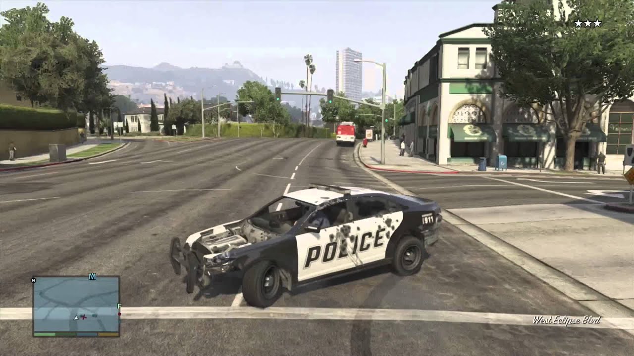 GTA V: CRAZY POLICE CAR CHASE! - YouTube