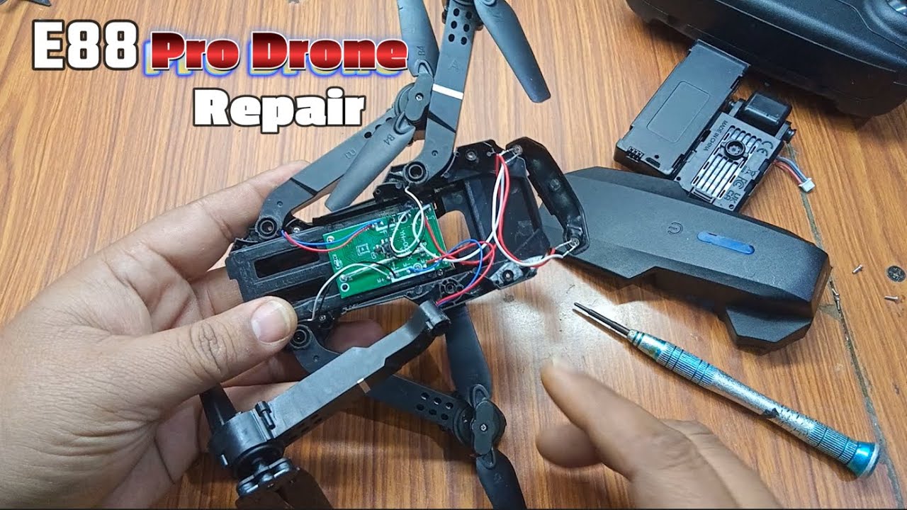 Replacing Drone Motor And Gear | E88 pro Drone Repair - YouTube