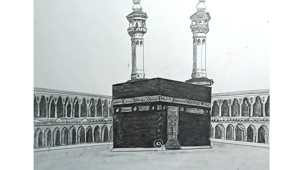 Holy KAABA DRAWING STEP BY STEP. - YouTube
