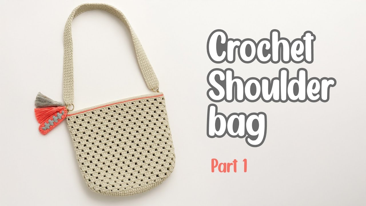 Modern Crochet Shoulder Bag Tutorial | Easy Beginner-Friendly Crochet ...