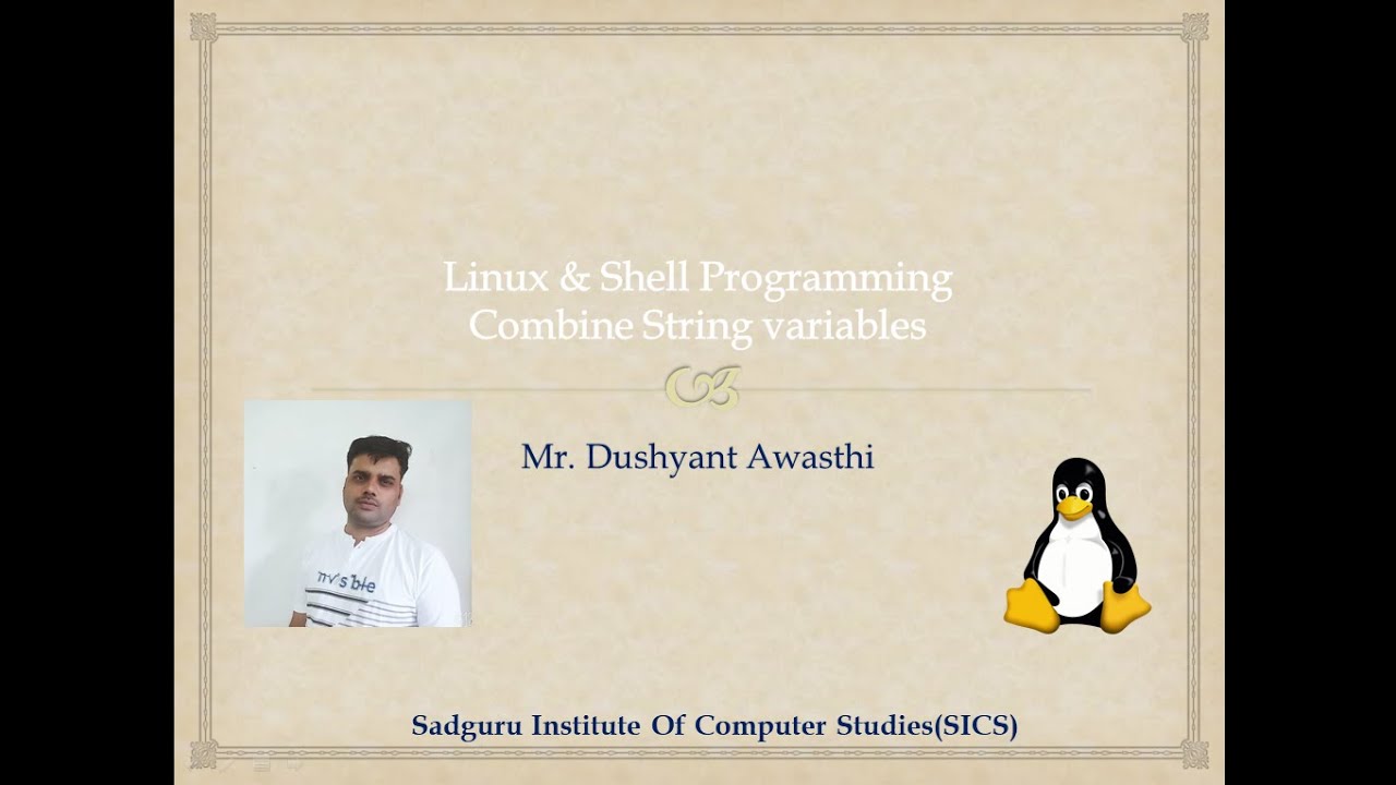 Linux Shell Programming Combine String Variables YouTube Linux Shell Programming Combine String Variables YouTube