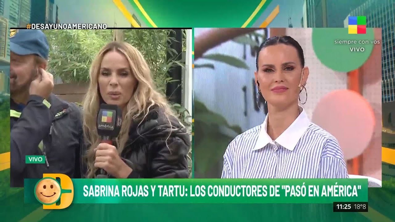 Sabrina Rojas y Tartu: los conductores de "Pasó en América" - YouTube