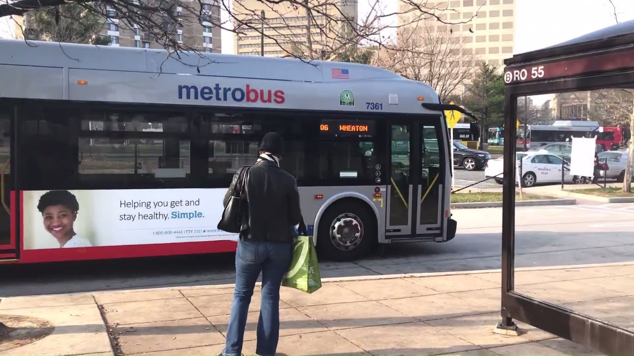 WMATA #7361 Metrobus on route Q6 to Wheaton (New Flyer XDE40 Bus ...