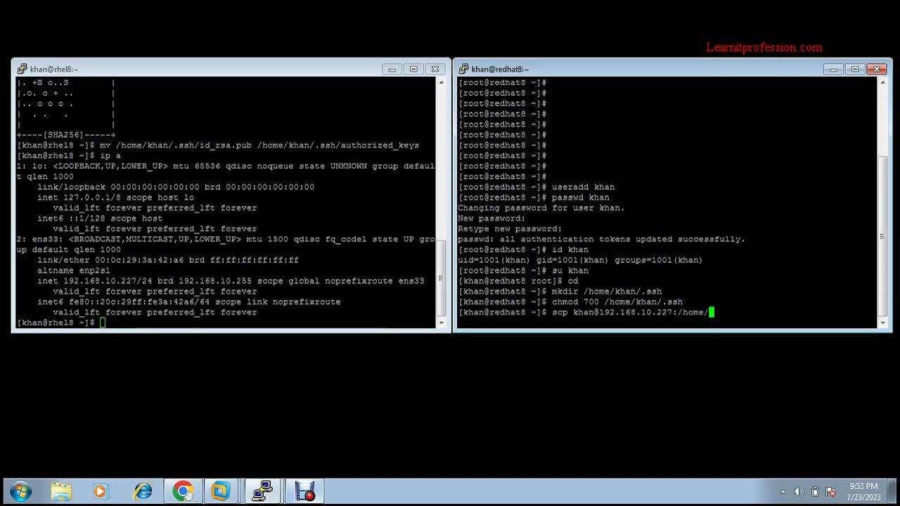 How to Configure SSH Passwordless Login on RHEL 8 - YouTube