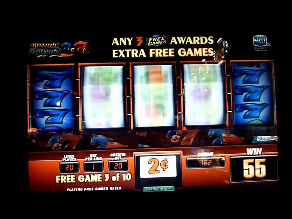 Triple Double 77 Slot Machine Bonus Win (queenslots) - YouTube