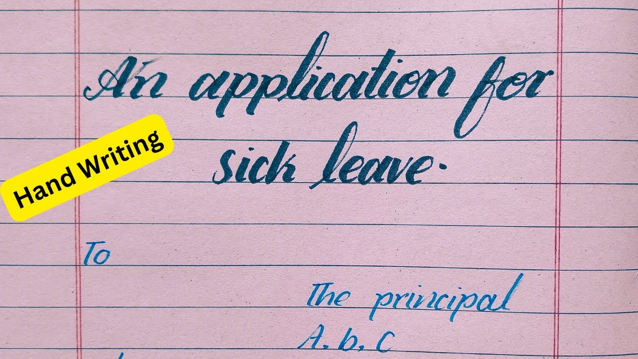Hand Writing | Application writing in english | Application writing ...