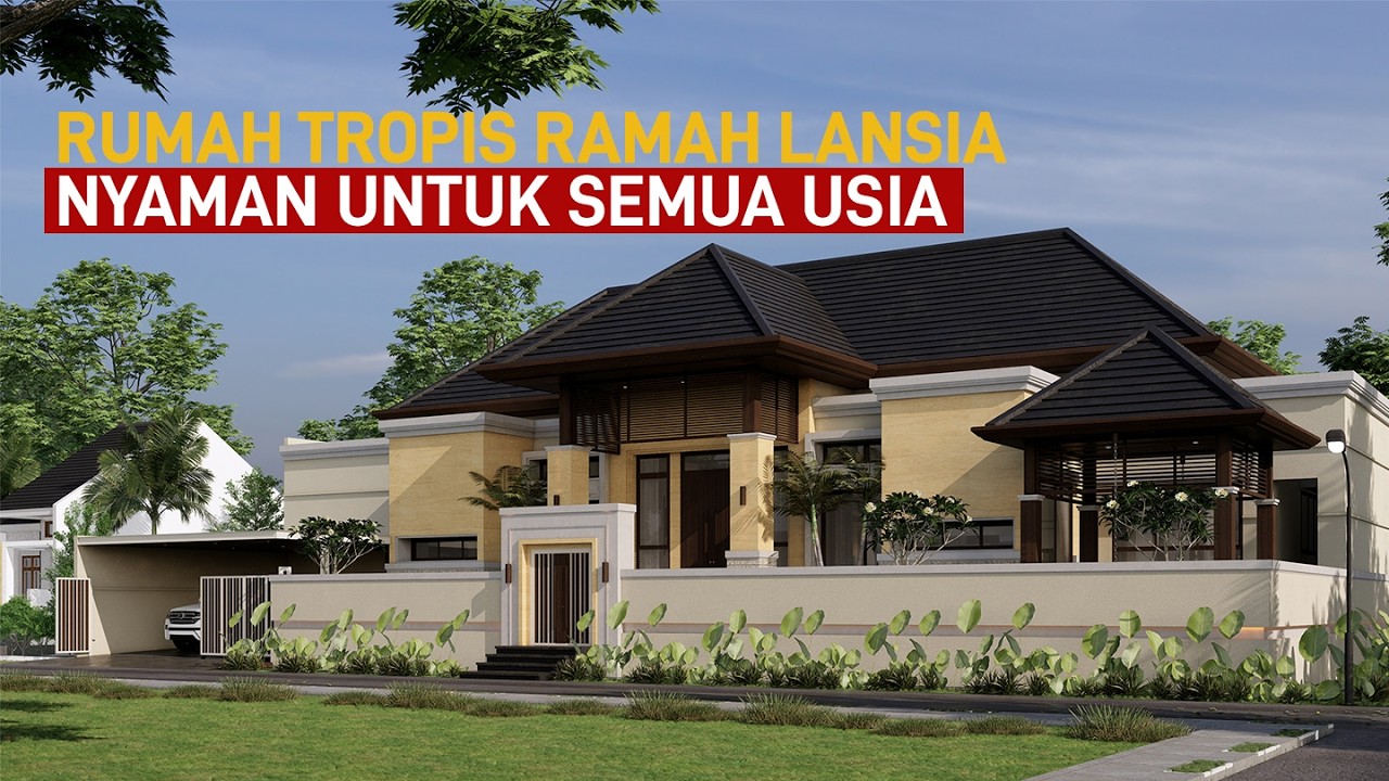 Terra House – Desain Rumah Tropis 1 Lantai 6 kamar tidur di Lahan 667 m2 | Konsep Villa di ...