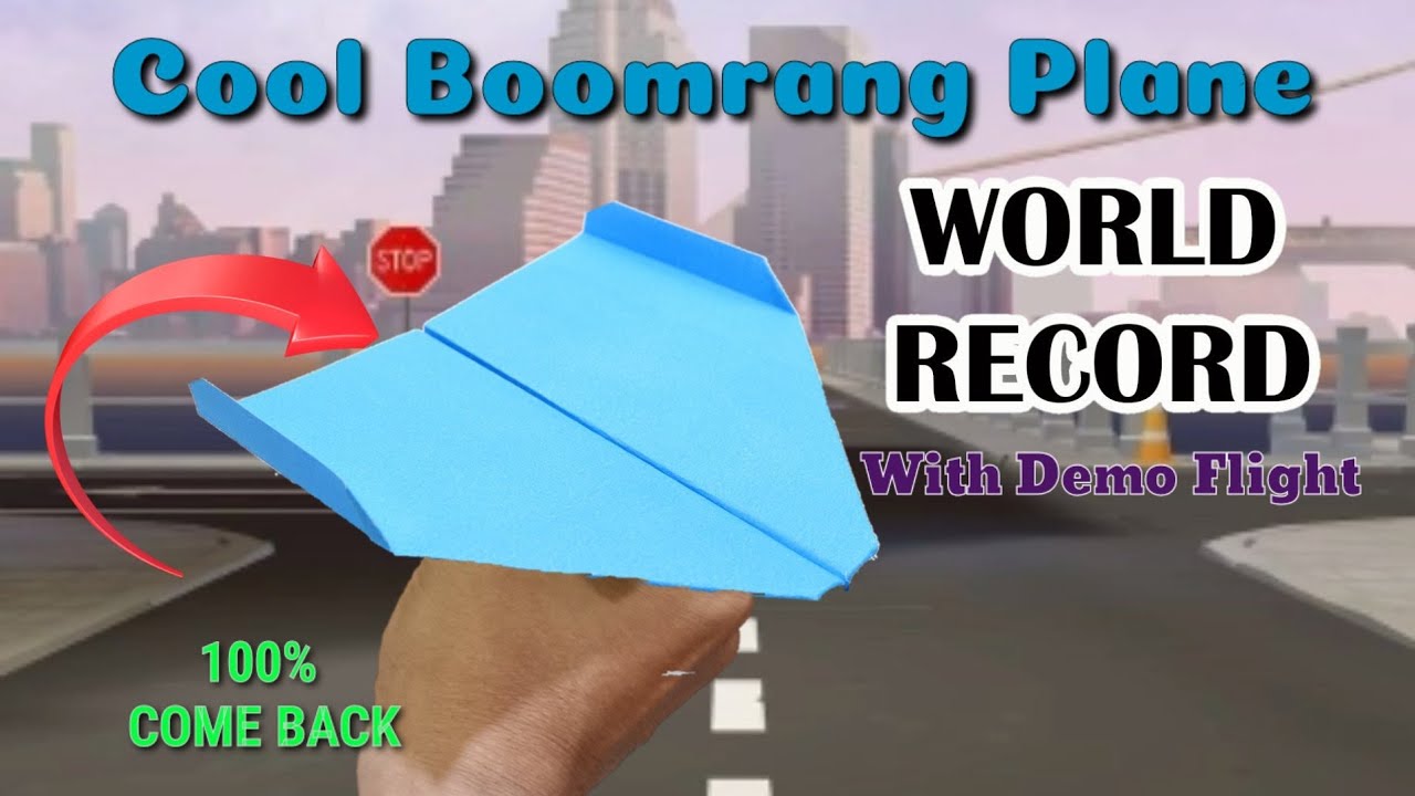 How to make paper airplane boomerang |@papery124 - YouTube