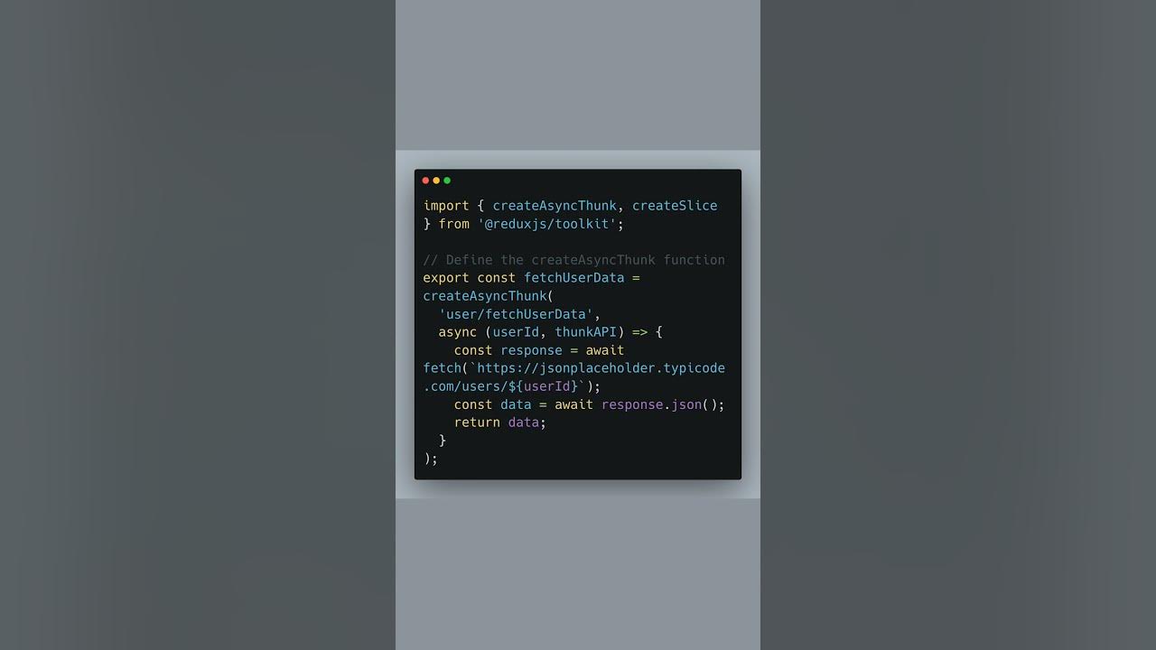 Master Redux Async Actions With Createasyncthunk Redux Youtube