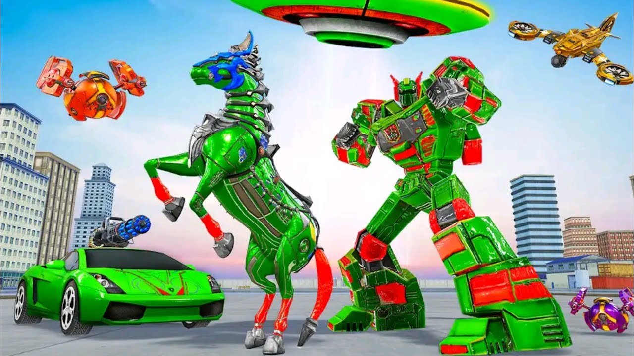 Robot Kuda Berubah Jadi Mobil Balap Dan Pesawat | Horse Robot Car ...